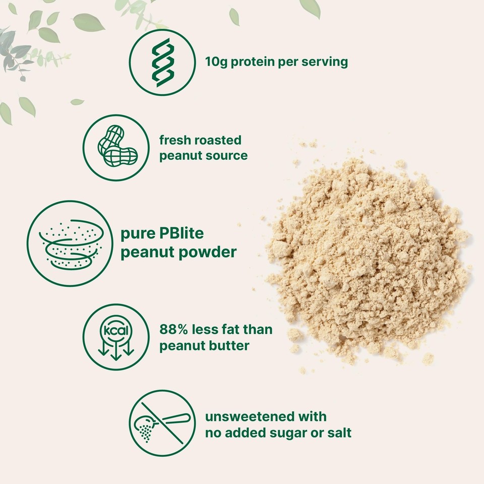 Pure PB Peanut Butter Powder, 4lbs (64oz) | 10g Protein & 88% Less Fat ...