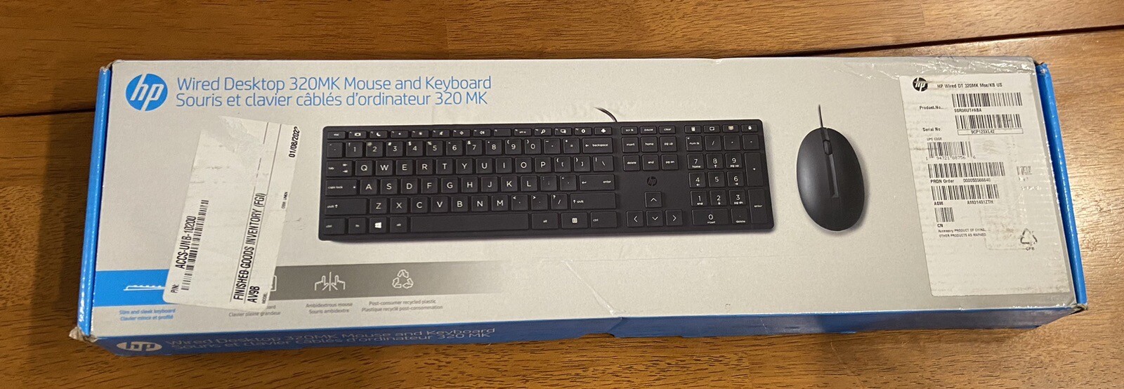 HP 320MK USB Wired Mouse & Keyboard Combo | BRAND NEW | Original Box | eBay