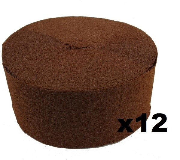 Jumbo Brown Crepe Paper Streamer (Bulk Pack 12 x 30m) | eBay