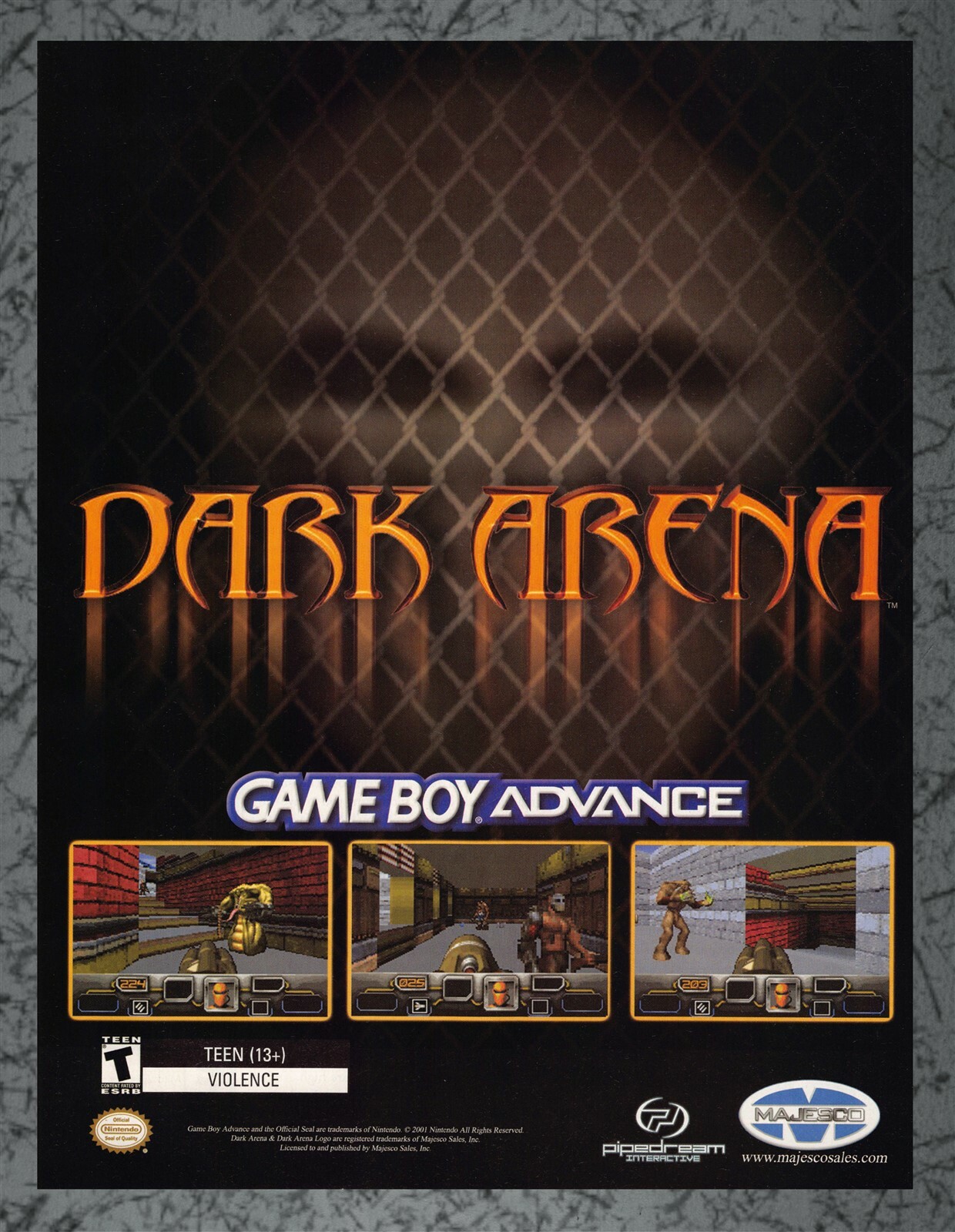 Dark Arena Nintendo Game Boy Advance GBA - Print Ad Original Art 7 ...