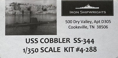 1/350 Iron Shipwright 4288 - USS Cobbler SS-344 Submarine Resin & 3D ...