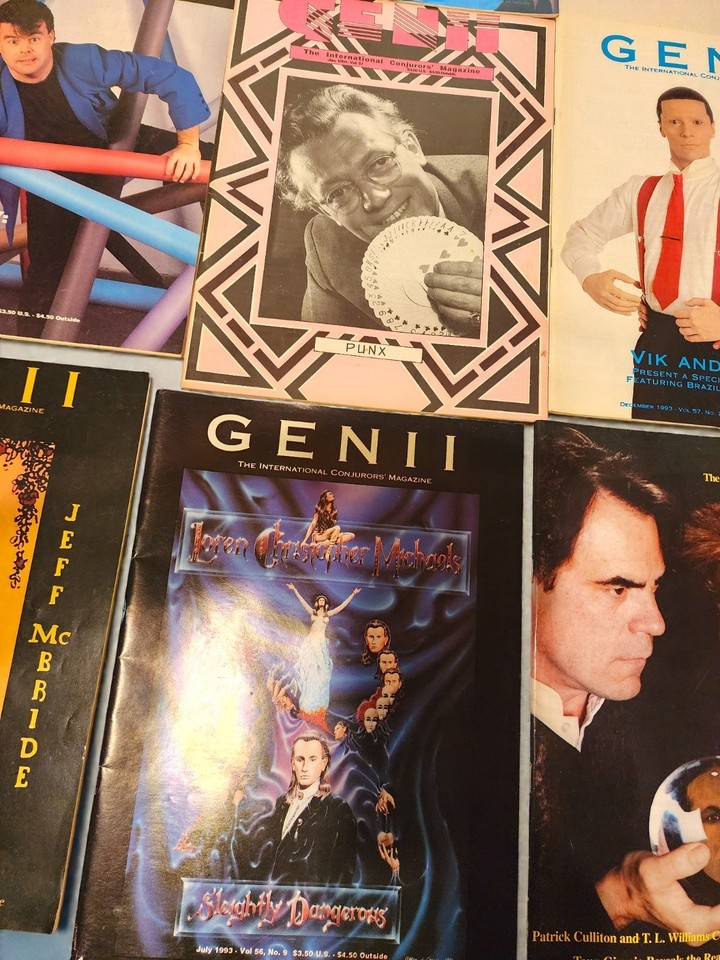 Lot 10 Vintage Genii Magic Magazines 1993-1994 Lance Burton Jeff ...