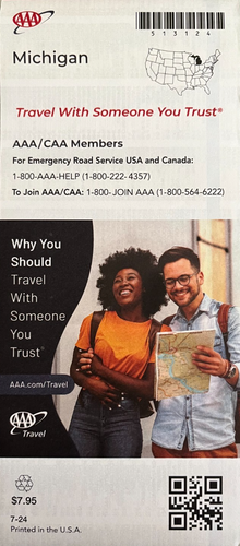 New AAA MICHIGAN STATE ROAD MAP Highway Tour DETROIT/GRAND RAPIDS ...