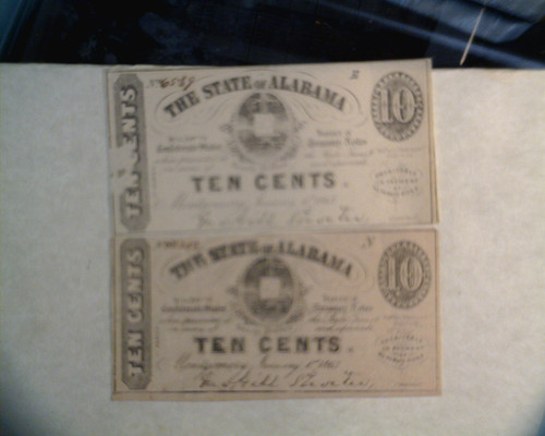 1863 .10 CENT CONFEDERATE STATES TREASURY NOTES &1863 .50 CENT NOTE | eBay