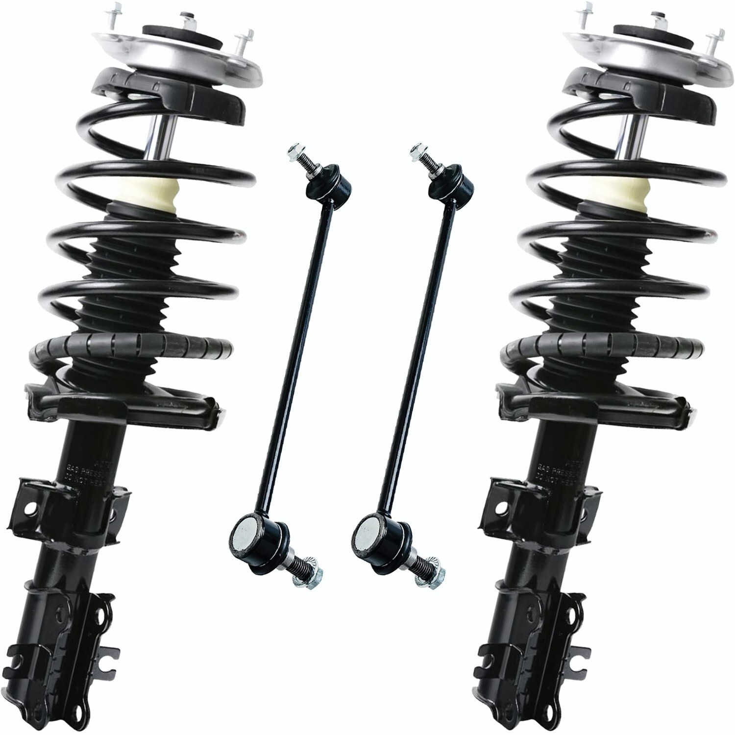 4PCs Front Complete Suspension Kit Struts & Sway Bar Links for Volvo ...