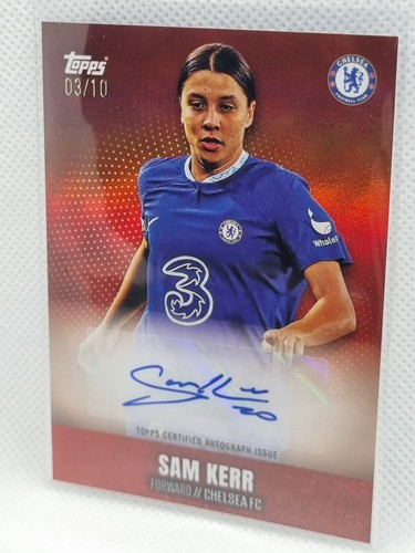 Sam Kerr Australia Matildas 2023 Topps Chelsea Red Autograph 3/10!! | eBay