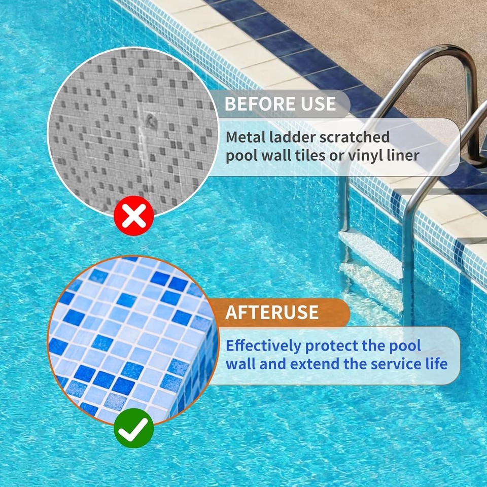 Pool Ladder Bumpers for Inground Pool , Plug Caps fit 1.9" Standard ...
