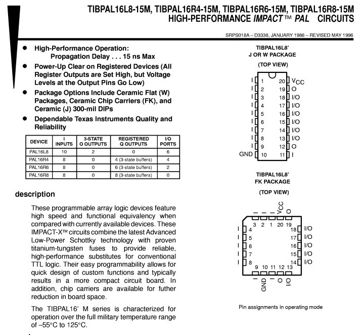 SN74PL16R4-1N EE PLD PAL-Type TTL PDIP20 74PL16R4 IC (1 pcs) | eBay UK