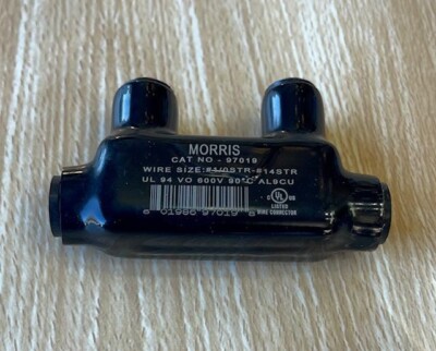 Morris Products 97019, Black Insulated Electrical In-Line Splice Power ...