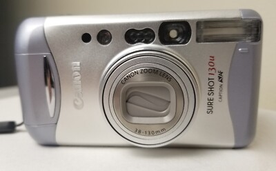 Canon Sure Shot 130u Caption SAF 35mm Film Camera Silver Battery Tested ...