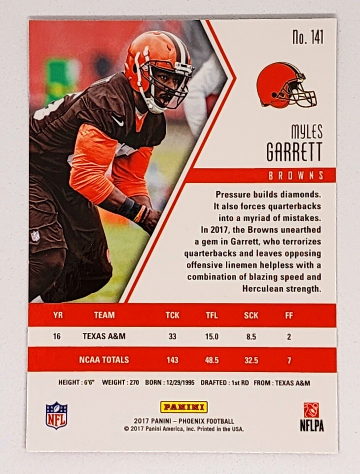 2017 Phoenix Myles Garrett Browns Rookie RC Silver | eBay