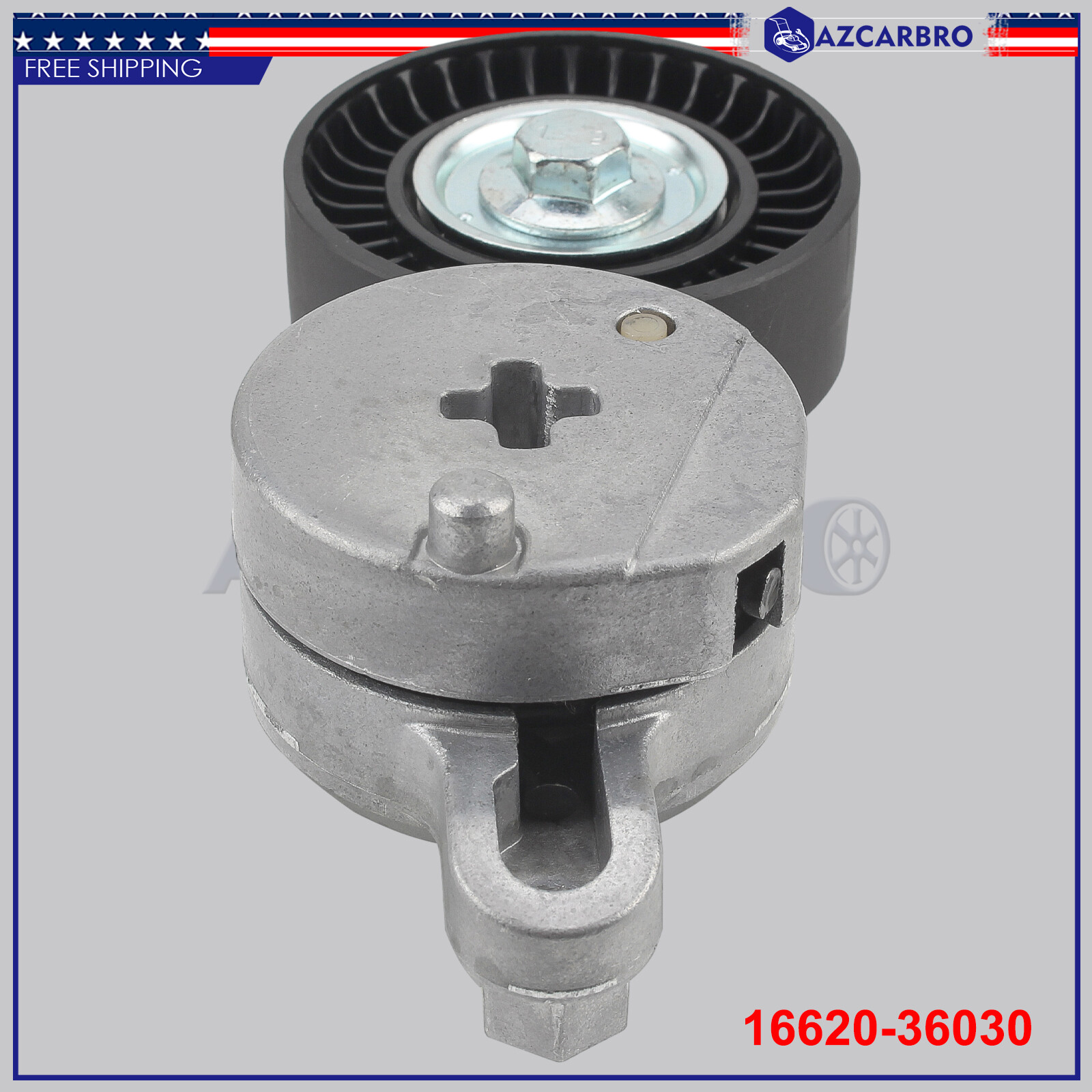 Belt Tensioner Assembly Smooth Pulley 1662036030 For Toyota 2010-2011 ...