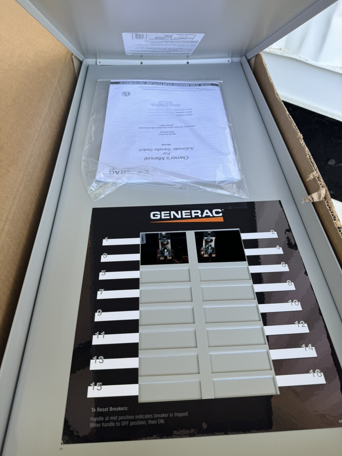 Generac RXG16EZA3 100 Amp Automatic Transfer Switch Nema 3R With 16 ...