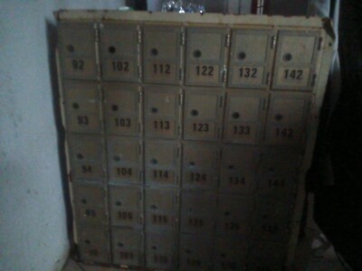 Original & Unique Vintage USPS Mailbox 22 Unit Brass Door Combination ...