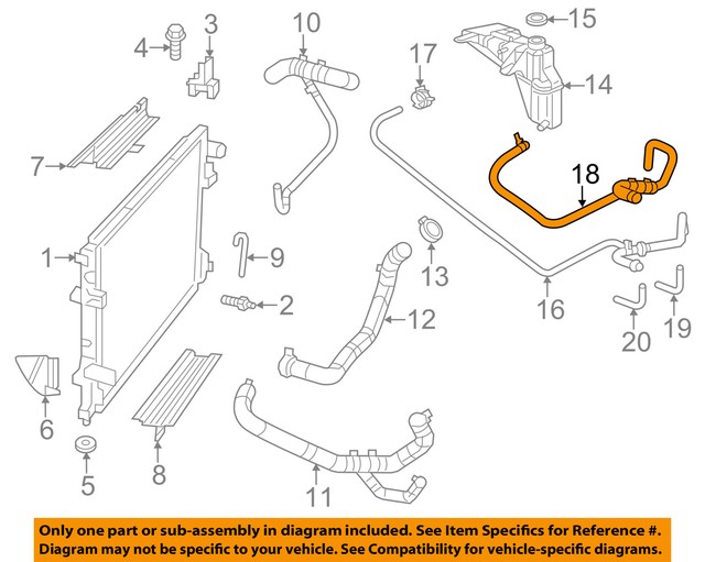 Mopar Heater Return Hose - 55038133AC for sale online | eBay