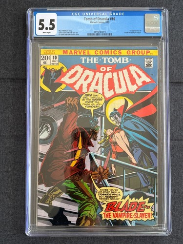 Tomb Of Dracula #10 - 1st Appearance of Blade (Marvel, 1976) CGC 5.5 ...