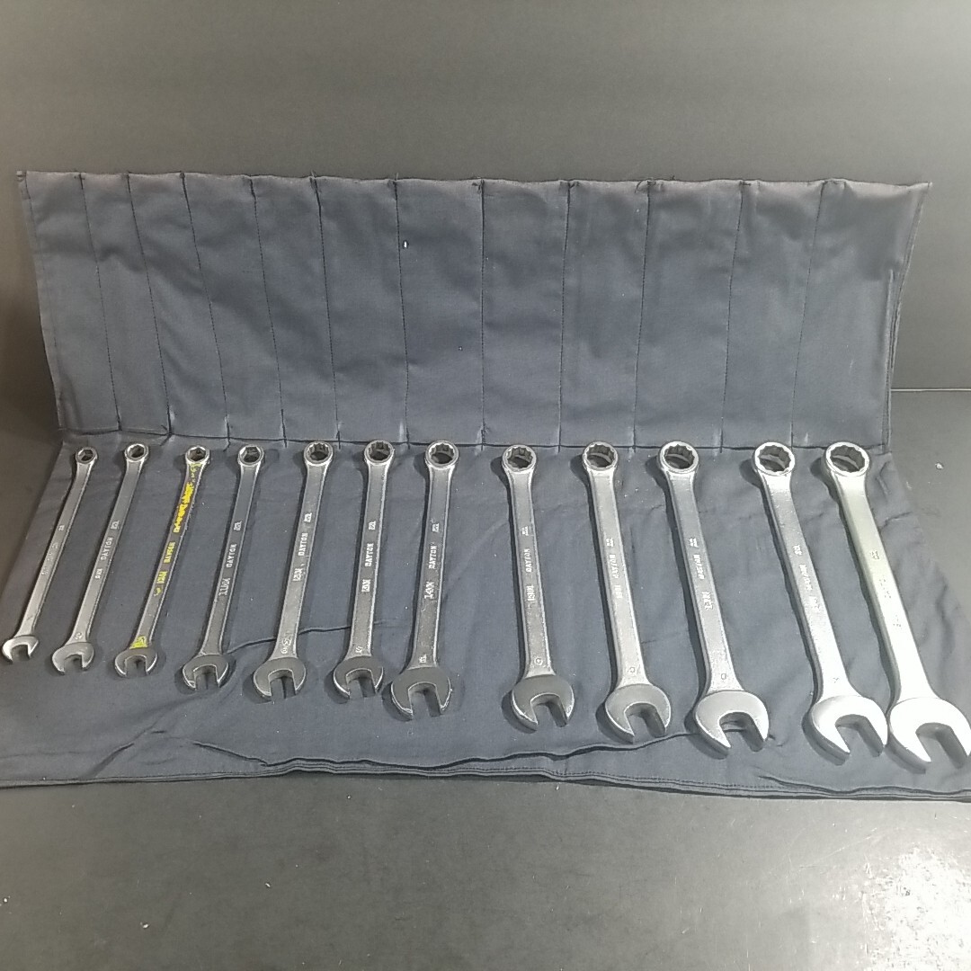 Dayton 12Pc Metric Combination Wrench Set Open Box End 8-19mm Pouch USA ...