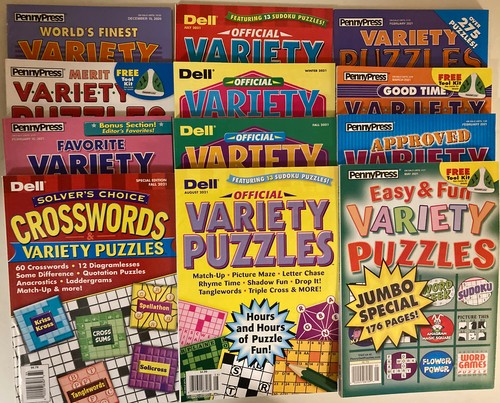 Lot of 40 New DELL Penny Press VARIETY Puzzle Books New UNSORTED NO ...