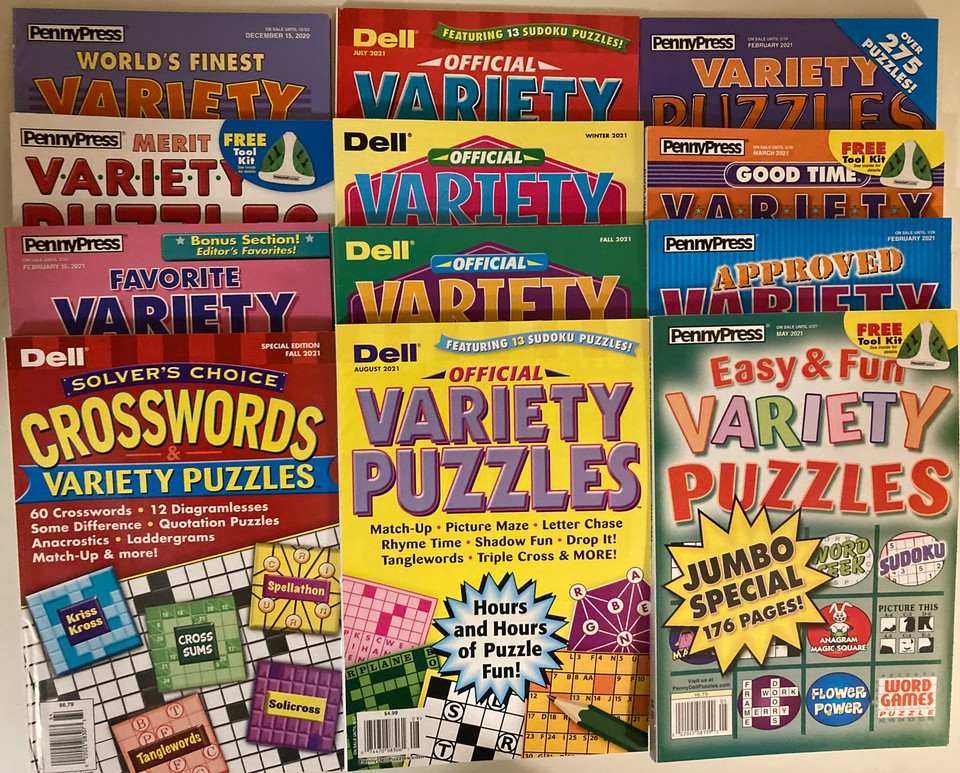 Lot of 40 New DELL Penny Press VARIETY Puzzle Books New UNSORTED NO ...