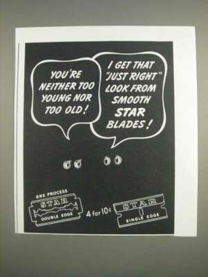 1944 Star Razor Blades Ad - You're neither too young nor too old! | eBay
