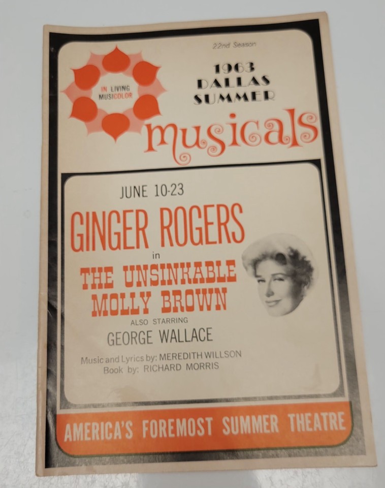 5 Musical Playbills Dallas Summer 1962-63 Rogers Burnett O'Connor | eBay