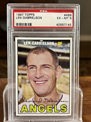 1967 TOPPS #469 LEN GABRIELSON ANGELS PSA 6 SET BREAK 1711 | eBay