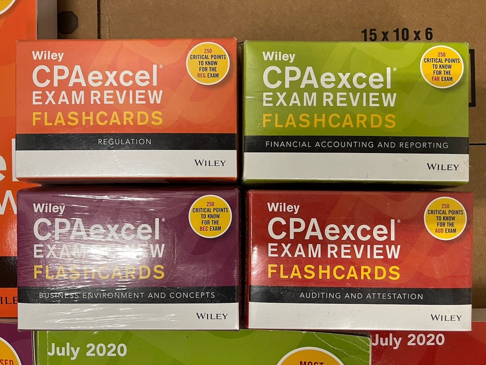 Wiley CPA Exam Prep Materials Complete 2020 Set Flashcards Notes and ...