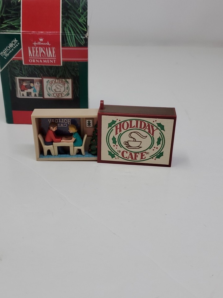 Hallmark Keepsake Christmas Ornament Matchbox Holiday Cafe 1991 With ...