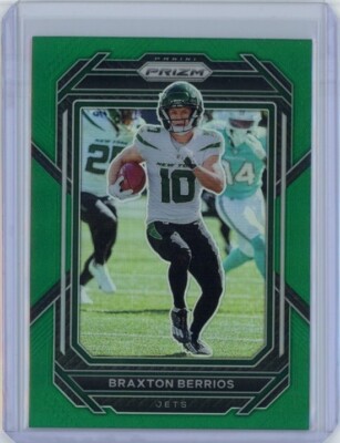 BRAXTON BERRIOS 2022 Panini Prizm GREEN #227 Jets Dolphins | eBay