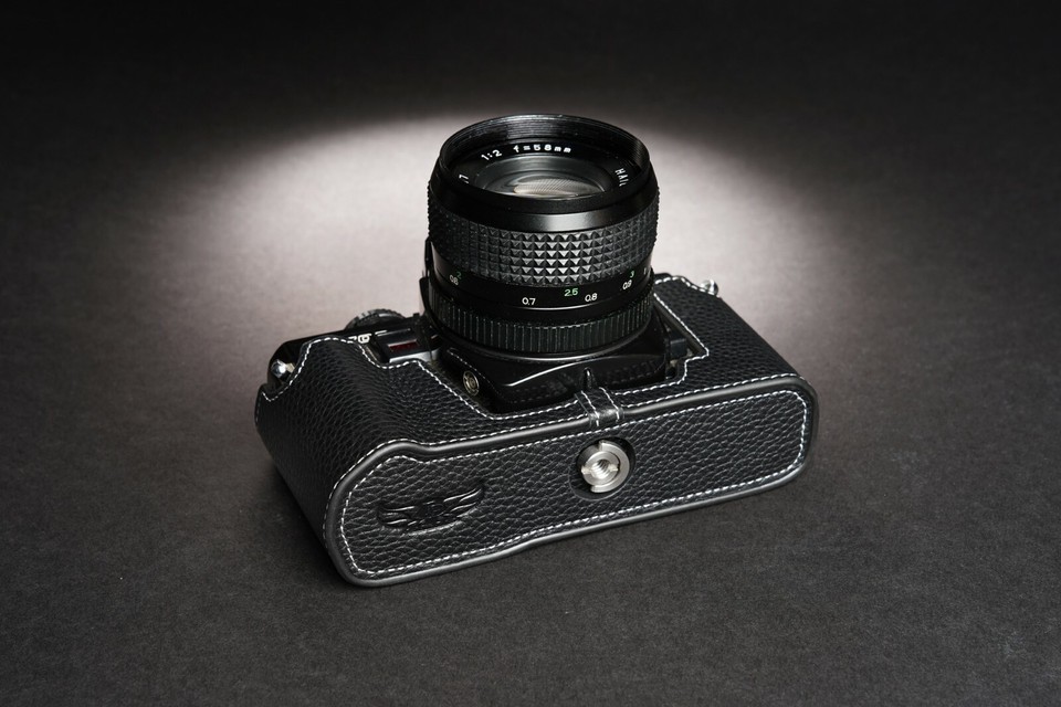 Real Leather Half Camera Case Bag Cover for Minolta X-700 X700 X-570 ...
