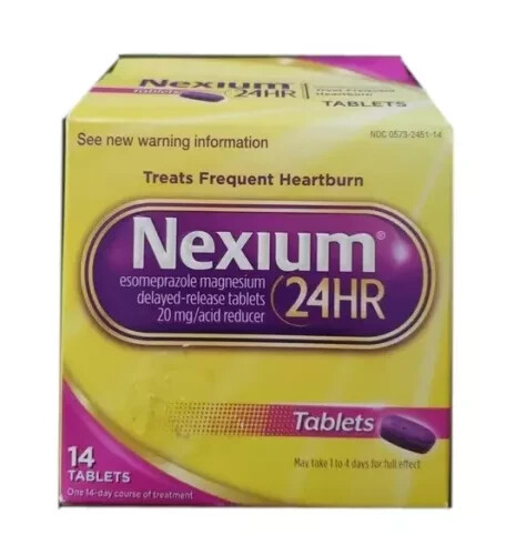 Nexium 24Hr Delayed Release Heartburn Relief Tablets, E20 Mg, 14 Count ...