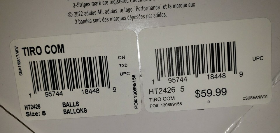 ADDIDAS TIRO COMPETITION SOCCER BALL SIZE 5 HT2426 NEW in BOX | eBay