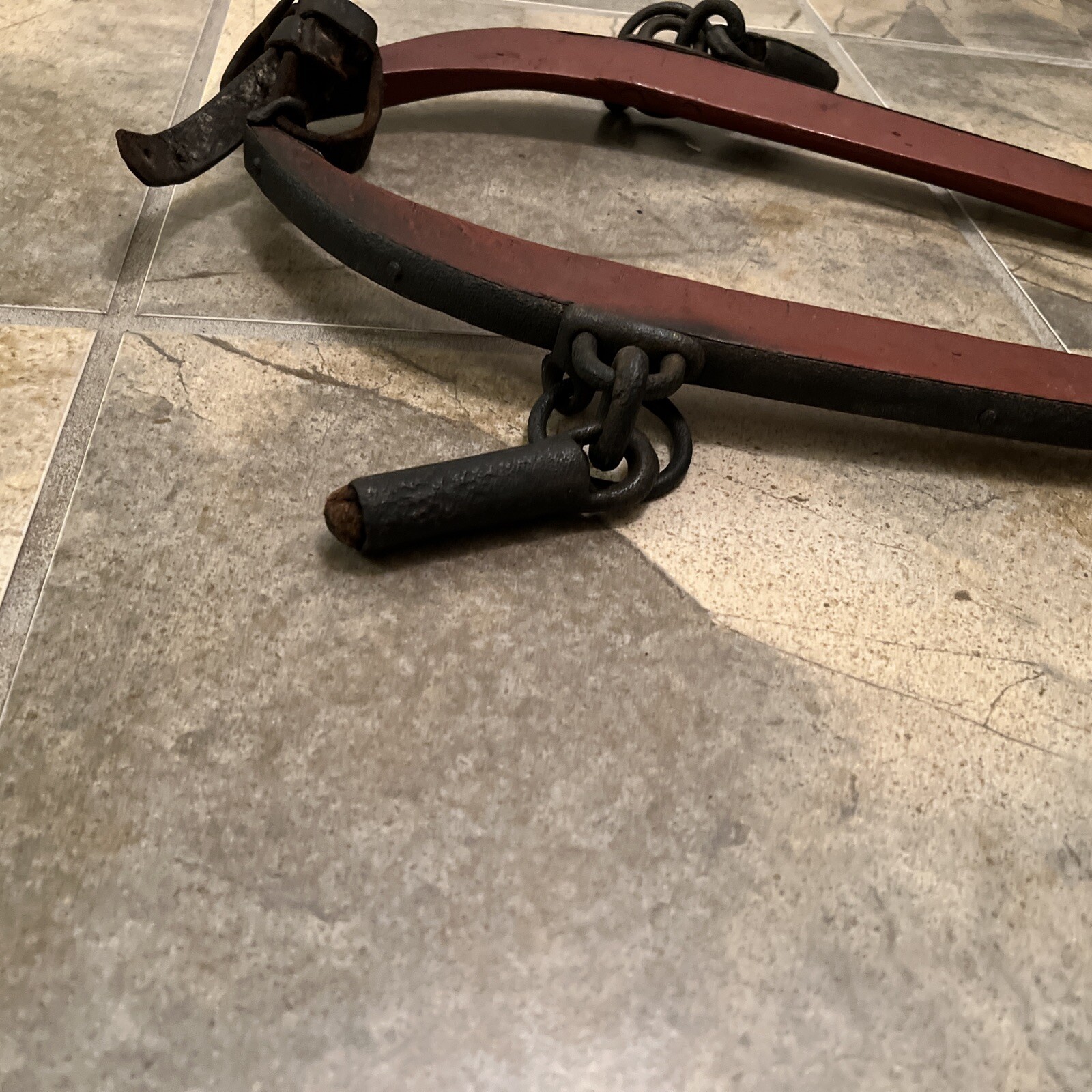 Antique Pair Horse Hanes Hames w metal Knobs / Vintage Western Ranch ...