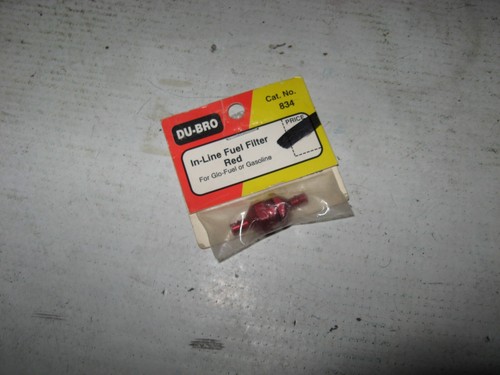 RC DuBro In Line Fuel Filter Aluminum Red (1) 834 | eBay