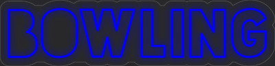 Bowling Blue 36x9 inches Neon LED Sign Decor Wall Lights Brighten Up ...