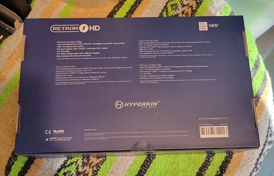 Hyperkin RetroN 1 HD Gaming Console for NES Games - White Brand New ...