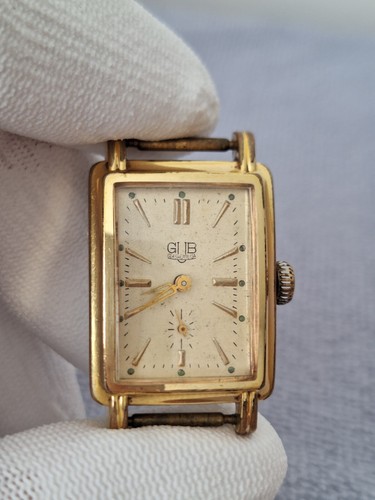 RARE GUB GLASHUTTE 662.2/62.2 Square Germany Watch Wrist Vintage Old ...