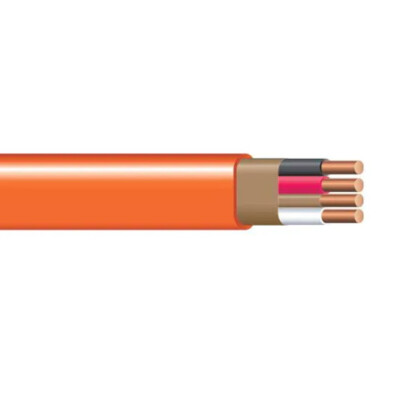 100' 10/3 NM-B Wire With Ground Non-Metallic Sheathed Cable Orange 600V ...