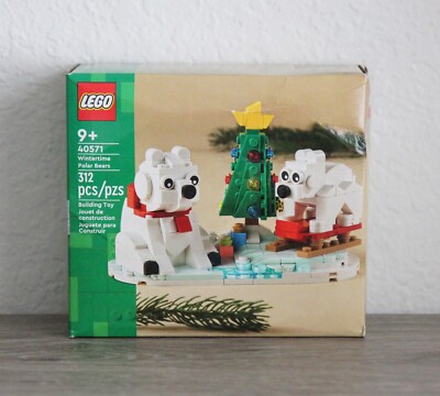 LEGO 40571 Iconic Wintertime Polar Bears Set Christmas Gift New Sealed ...