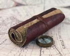 9x6" Vintage Handmade Scroll Leather Journal Travel Diary Leather Bound ...