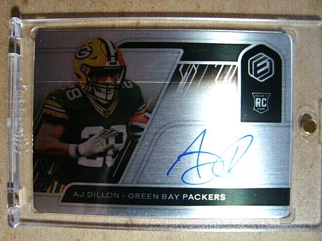 2020 AJ Dillon Panini Elements Silver Rookie Autograph RC /149 🔥🔥🔥 | eBay