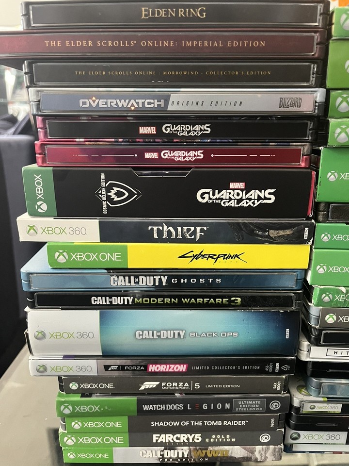 63 Xbox Series X, 360 and Xbox One Steelbook Lot Visual Novel with ...