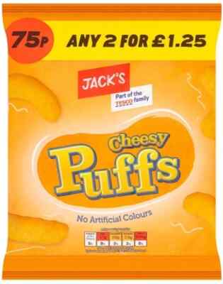 Jack's Cheesy Puffs Full Case 18 x 60g | eBay UK