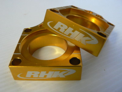 Gold RHK Axle Blocks Fit Kawasaki KX125 2003 2004 2005 | eBay
