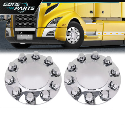 Front Wheel Hub Caps Center Hub Axle Covers Kit Fit For 22.5" and 24.5 ...