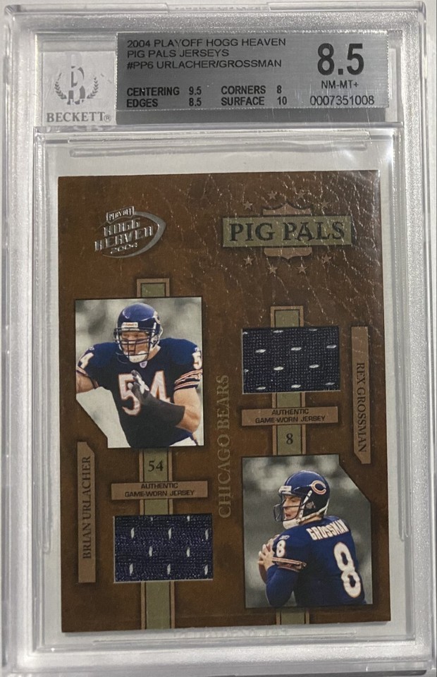 (2) 2004 Playoff Hogg Heaven Pig Pals 1/1 & 54/ Urlacher / Grossman ...