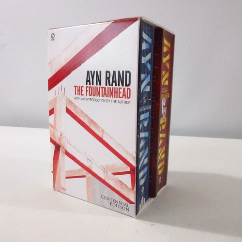 Ayn Rand Box Set The Fountainhead Centennial Ed + Atlas Shrugged 50th ...