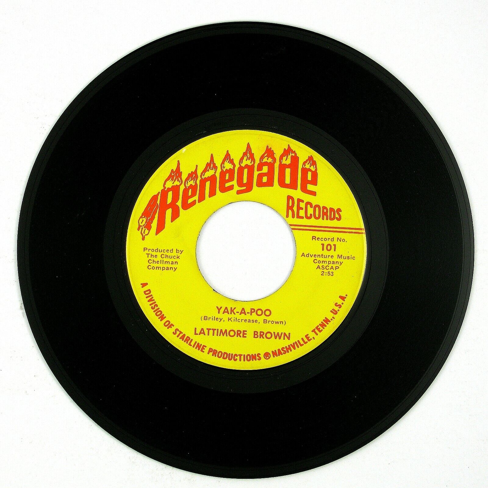 LATTIMORE BROWN Yak-A-Poo/I Wish I Felt This Way At Home 7IN 1969 ...