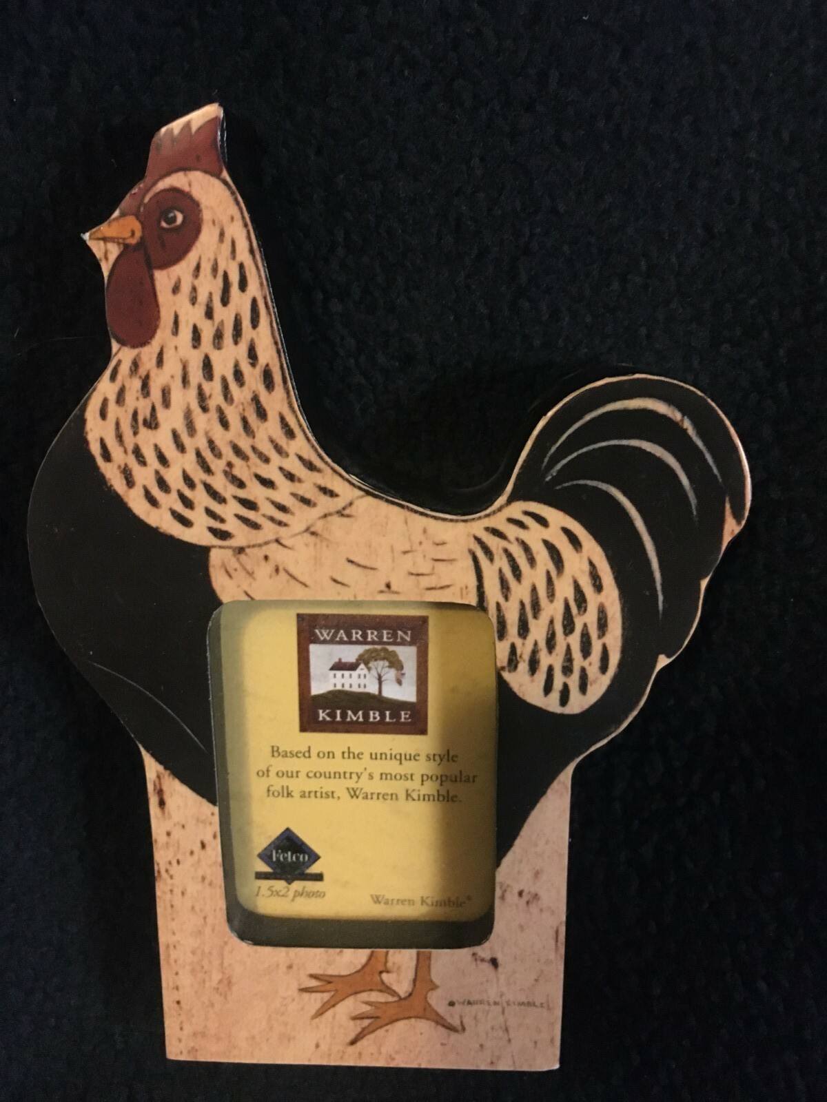 Warren Kimble Chicken Rooster Picture Photo Frame Country Collectible ...