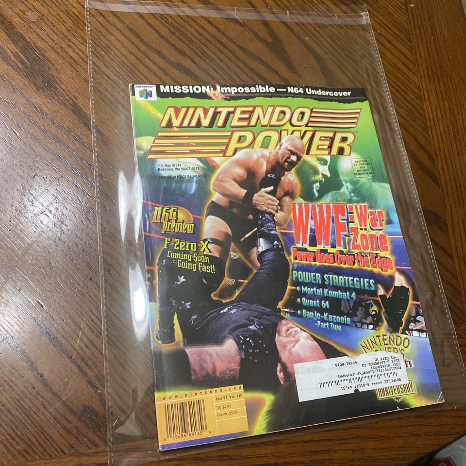 Nintendo Power Magazine # 110 July 1998 WWF War Zone Complete Buck ...